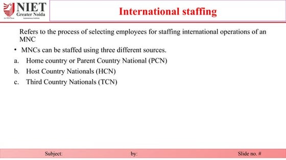 Expatriation, MCN, HCN, and TCN and Explain the process of expatriation ...
