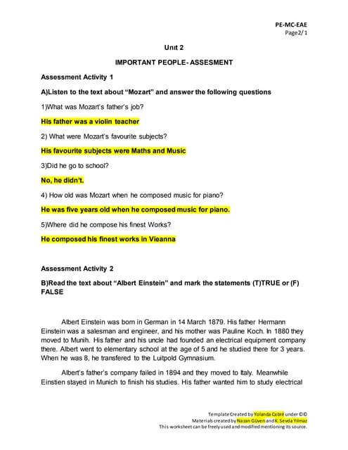 Workbook Answer Key Unit 2 | PPT