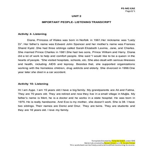 Unit 2 important people answer key doc. | DOCX