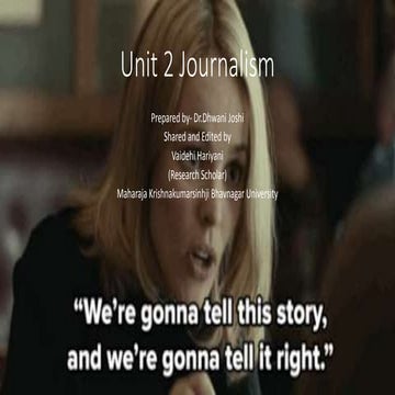 Unit 2 Journalism | PPTX