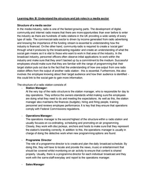 Organizational Structure of Television | PPT