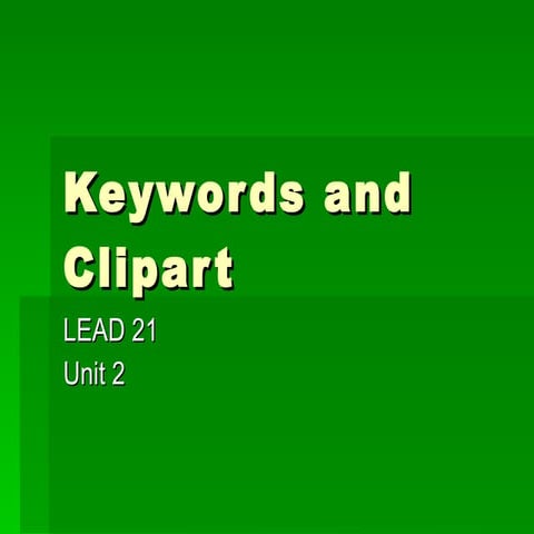 Unit 2 lead21 5th grade keywords and clipart | PPT
