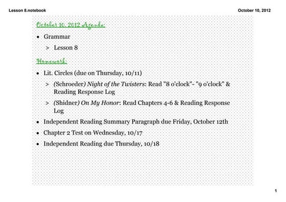 Unit 2, Lesson 7 | PDF | Homework and Study | Education