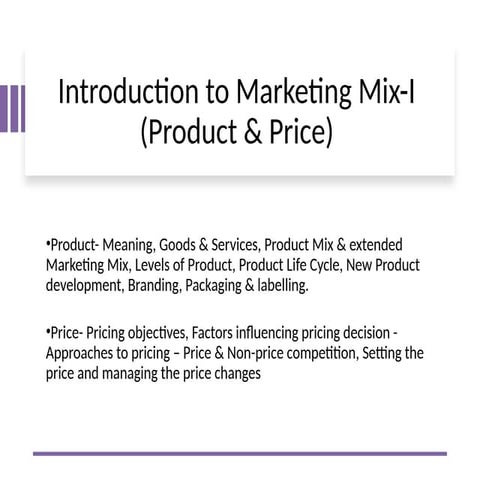 Product concept, level , classification, mix and product life cycle and ...