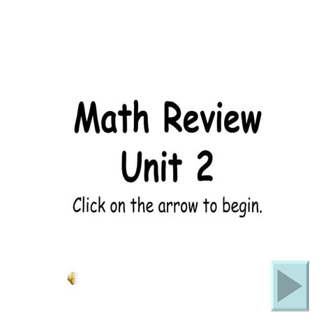 Unit 2 Math 1st Grade Review | PPT