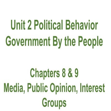 Unit2 Media and Interest Groups | PPT
