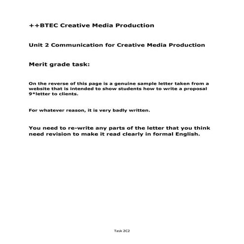 Unit 2 merit letter correction exercisevfbx | DOC