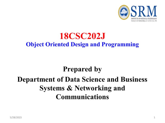 Unit 2 Methods And Polymorphism Object Oriented Programming Ppt