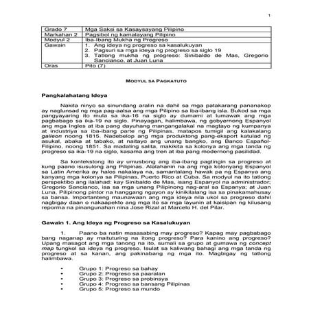 Unit 2, mod 2_IBA-IBANG MUKHA NG PROGRESO | PDF