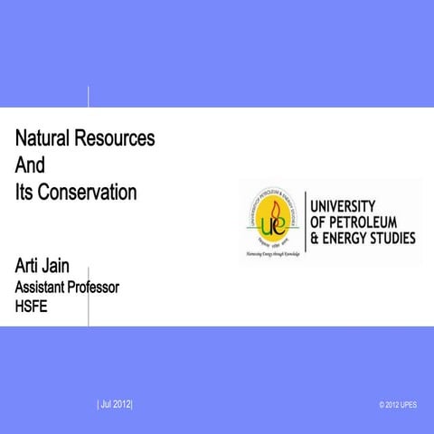Unit 2 natural resources lecture 1 | PPTX