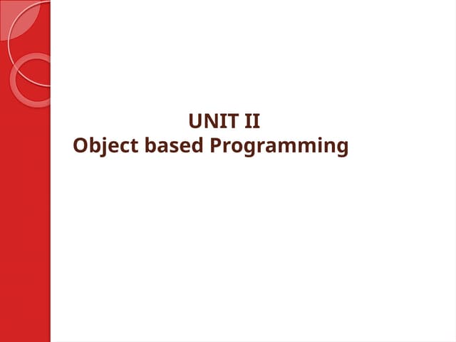 Introduction To Object Oriented Programming Basics Ppt 3711