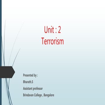 Unit 2 part 1 | PPTX | Terrorism | Sensitive Topics