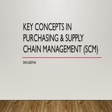 purchasing in supply chain management with its dimensions | PPT