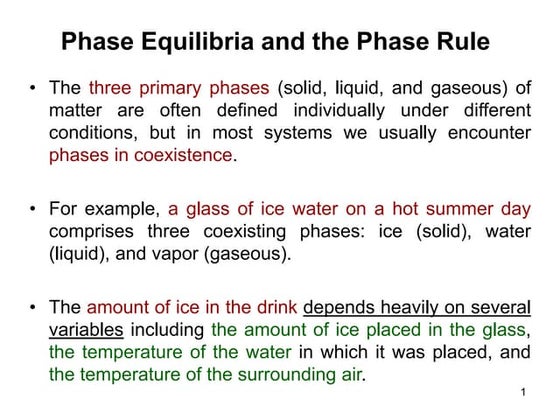 Phase diagram of a one component system ( water system ) | PPTX ...