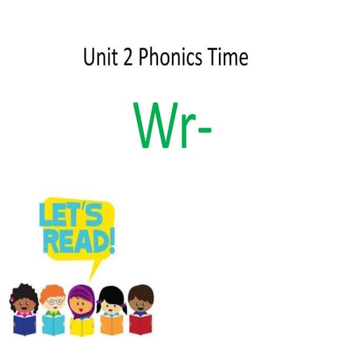 Unit 2 phonics time： wr- | PPTX