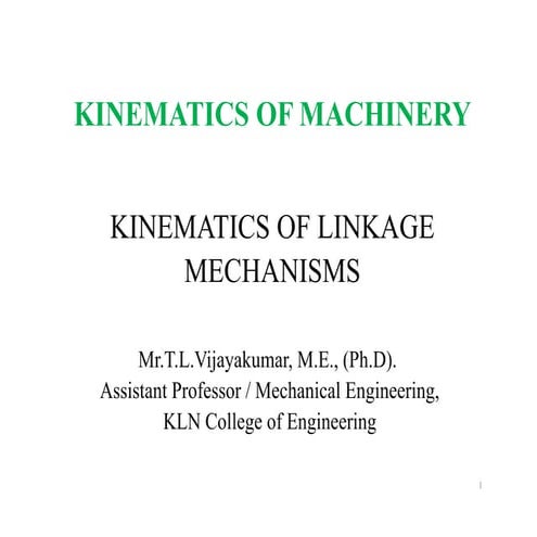 Unit 2 PPT.pptx kinematics aand machiner | PPTX