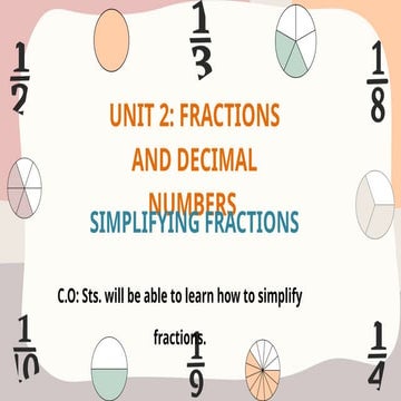 Fractions and decimals numbers english ric | PPTX