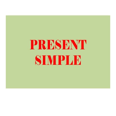 Unit 2 present simple | PPT