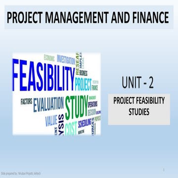 UNIT 2 PROJECT FEASIBILITY STUDIES | PPTX