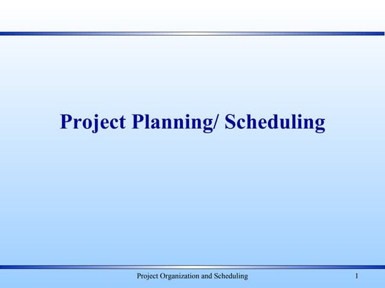 Scheduling MS project 09.13.rev 1 | PPT
