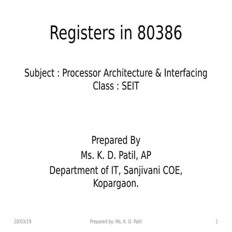 Unit 2 se pai_registers in 80386 | PDF