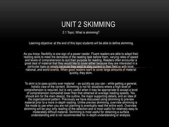 Reading Skills (PDF) | PDF