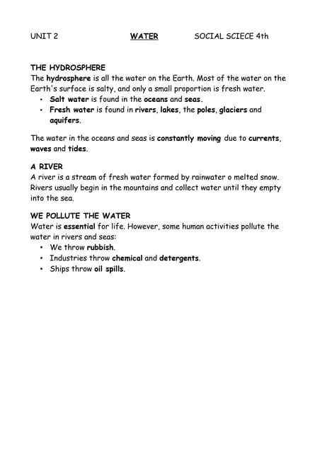 Water on earth | PPTX | Geography | Science