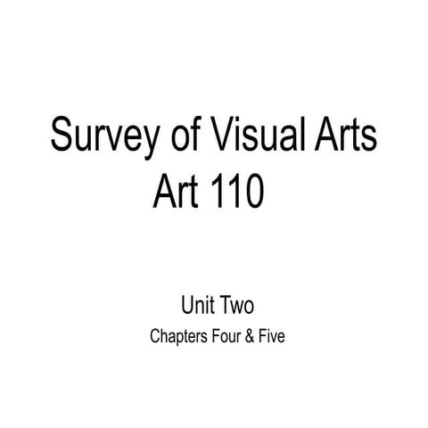 Visual Arts - Unit 2 Study Slides | PPT