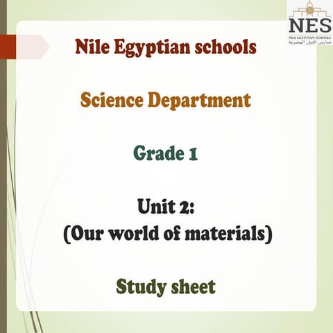 Our World of Materials (Grade 1) | PDF