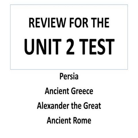 Unit 2 test_review | PPTX | Religion & Spirituality