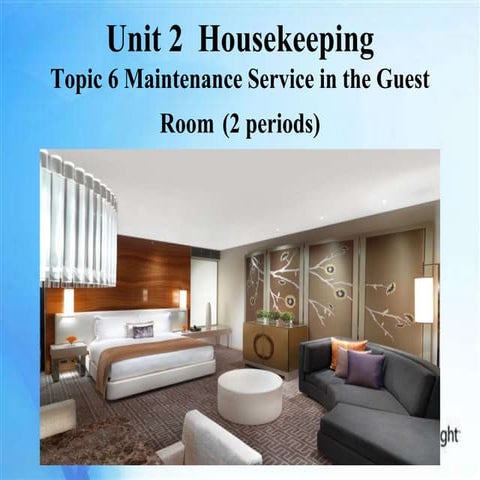 BASIC WORK IN HOUSE KEEPING (BACK AREA) | PPTX