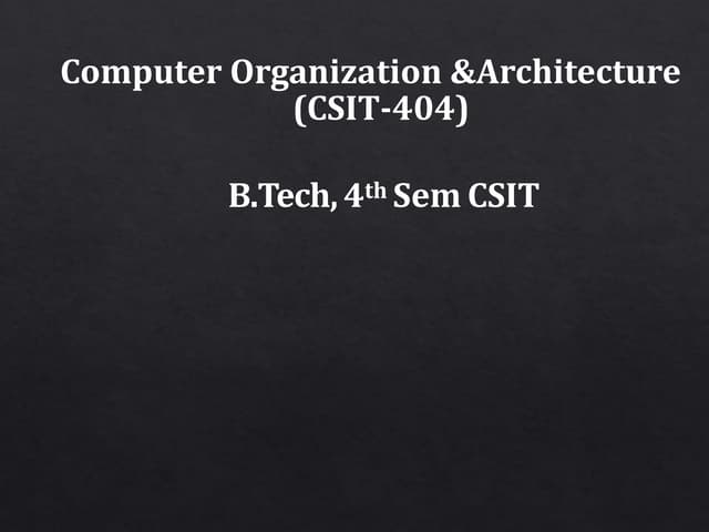 Computer Architecture Refers To Those Attributes Of A System That Have A Direct Impact On The