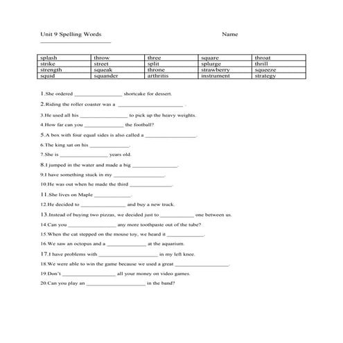 Unit 2 week 4 tops and bottoms | DOC