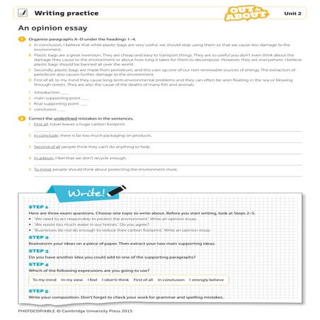 Unit 2 writing practice | PDF