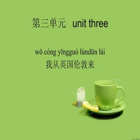 Mandarin Level 1 Unit 3 | PPT