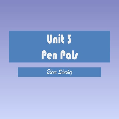 PEN PALS | PPT