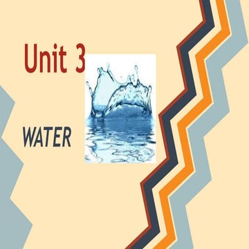 Unit 3 - WATER | PPT | Geography | Science