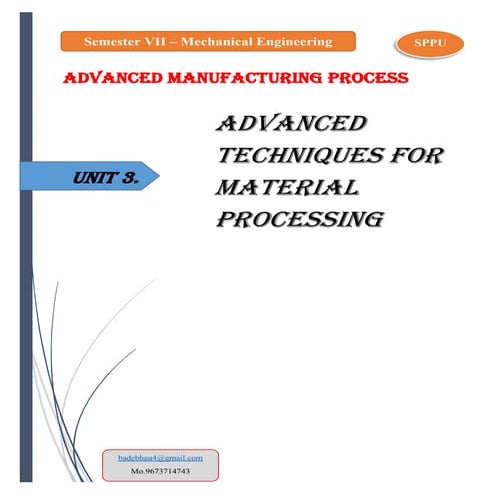 Advanced techniques for material processing PDF by badebhau4@gmail,com ...