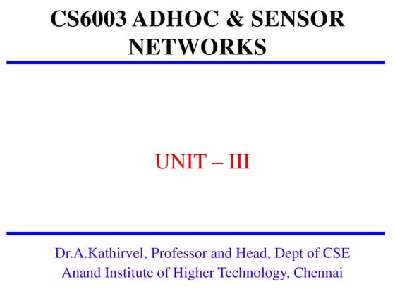 Ad-hoc routing protocols | PPT