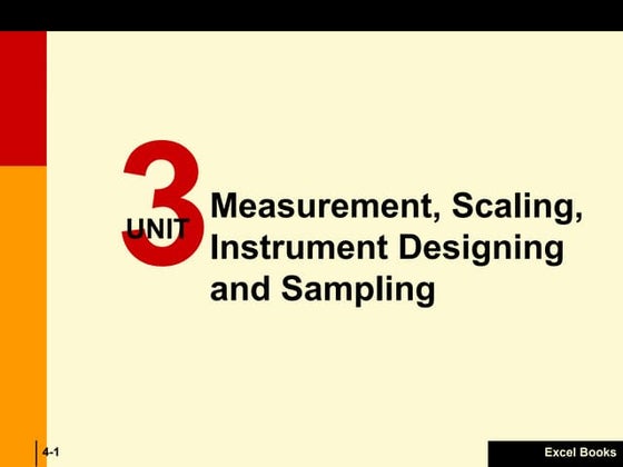 Measurement and Scales in Research Methodology | PPTX