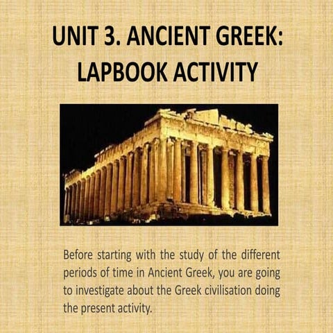 Lapbook about Greek civilisation | PPT