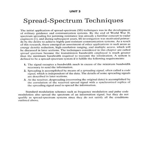 spread spectrum technique | PDF