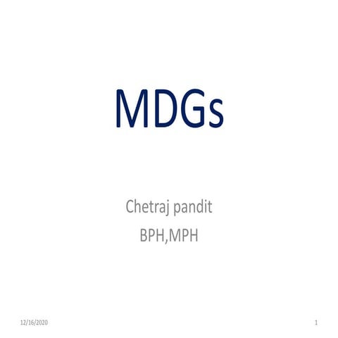 MDG Nepal | PPT