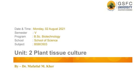 Plant Tissue Culture and its History.ppt