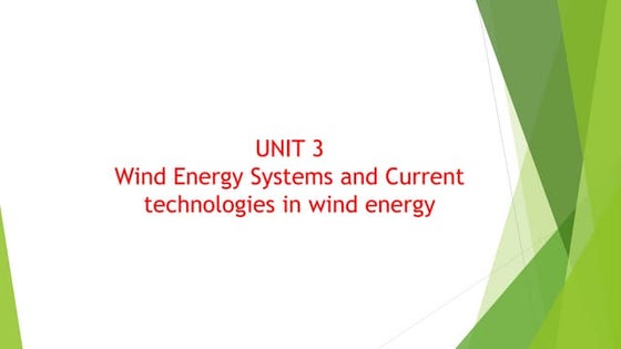 Wind power plant | PPTX | Power and Energy Industry | Industries