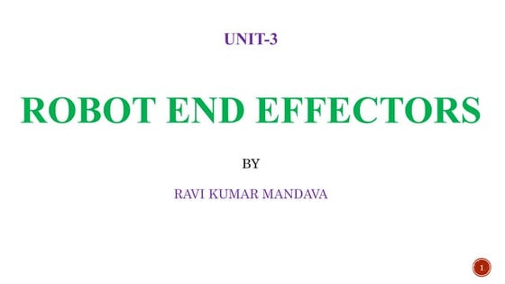 Robotics End Effector | PPT