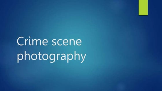 Crime scene sketching basics | PPT