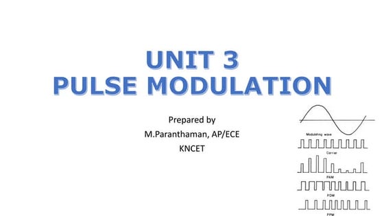 PULSE CODE MODULATION (PCM) | PPT