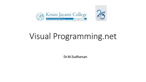 toolbox and its properties in the visual basic | PPTX