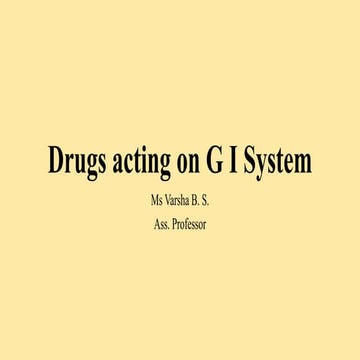 Drugs using for GI system(pharmacology) | PPTX